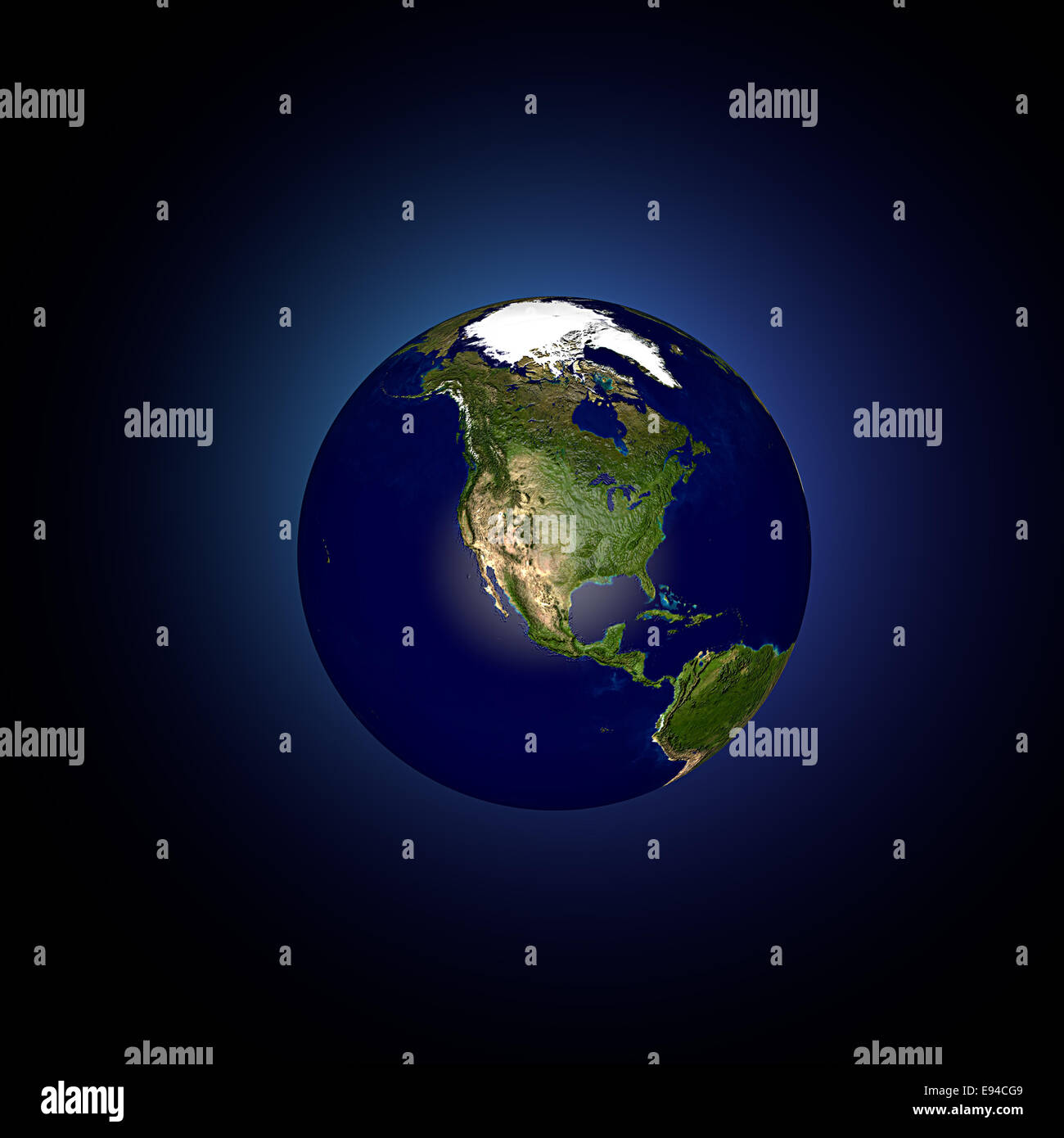 World North America earth globe, view of the world from space: North ...