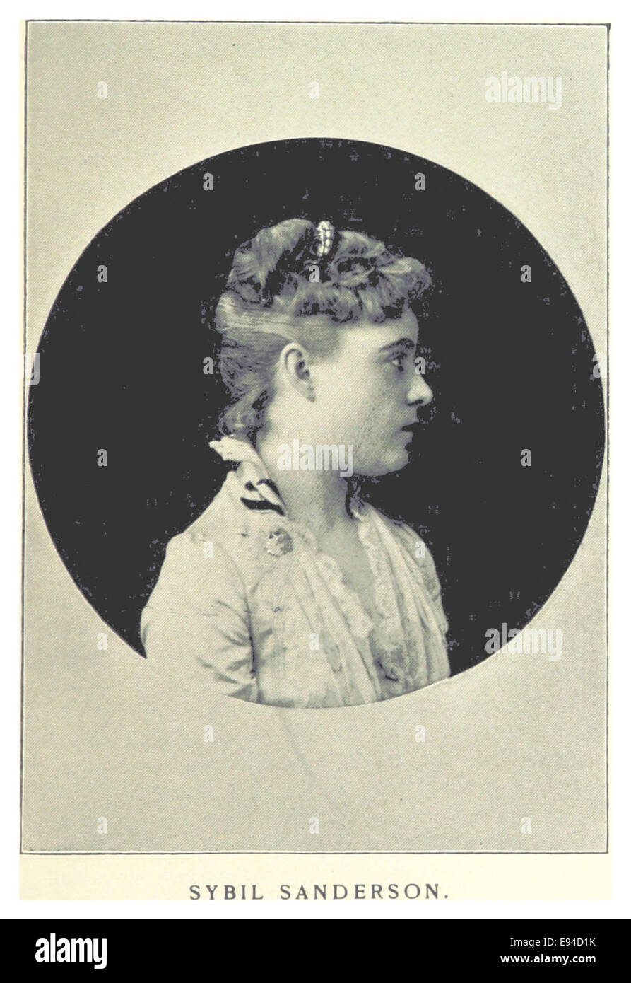 This 1891 illustration by Elson portrays Sybil Sanderson, a famous ...