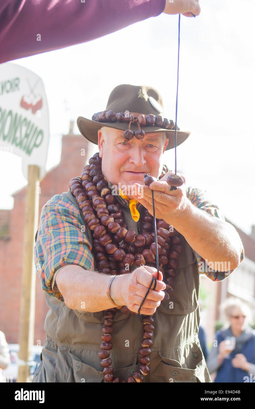 Long Clawson Melton Mowbray UK 19th Oct 2014 Prince Conker AKA Local Villager And long-clawson-melton-mowbray-uk-19th-oct-2014-prince-conker-aka-local-villager-and