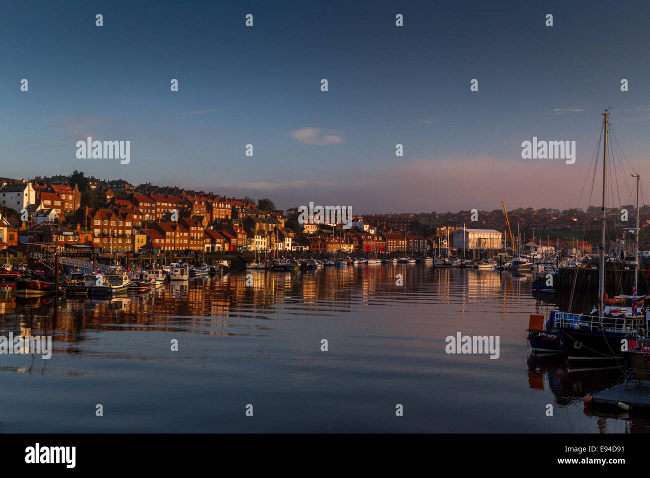 Beautiful Yorkshire coastal scene - A distant sea mist catching the ...