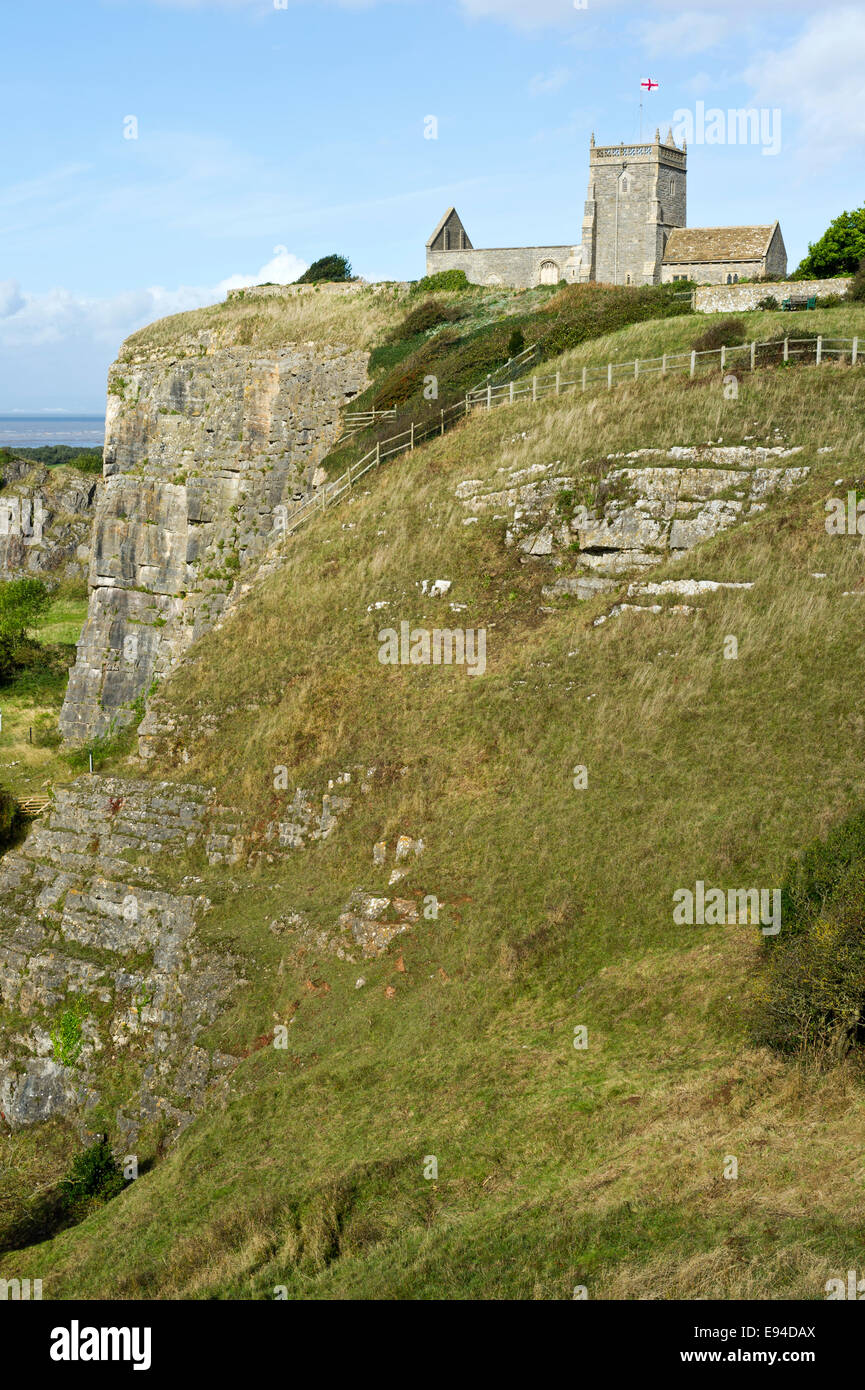 St Nicholas Church and Uphill Harbour, Uphill, Weston-Super-Mare ...