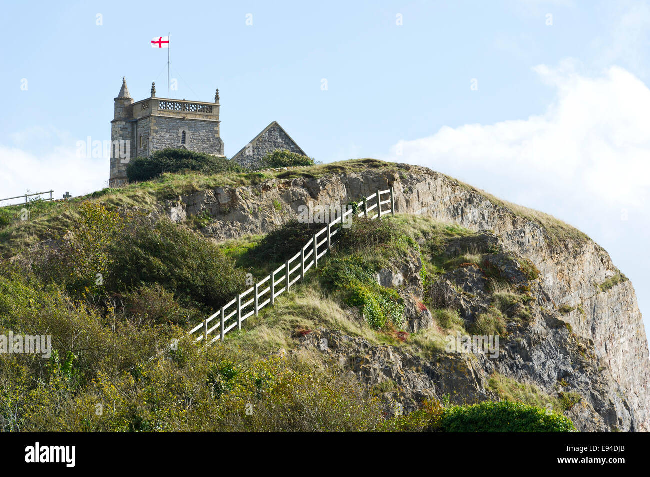 St Nicholas Church and Uphill Harbour, Uphill, Weston-Super-Mare ...