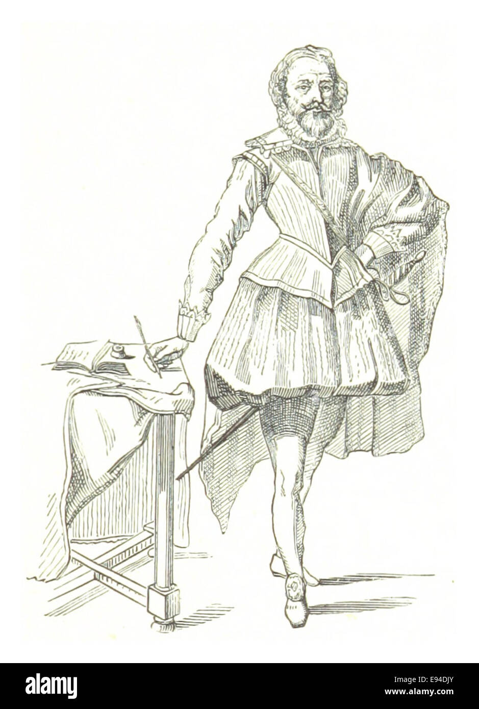 An 1887 illustration from *FOURNEL* depicting a historical figure or ...