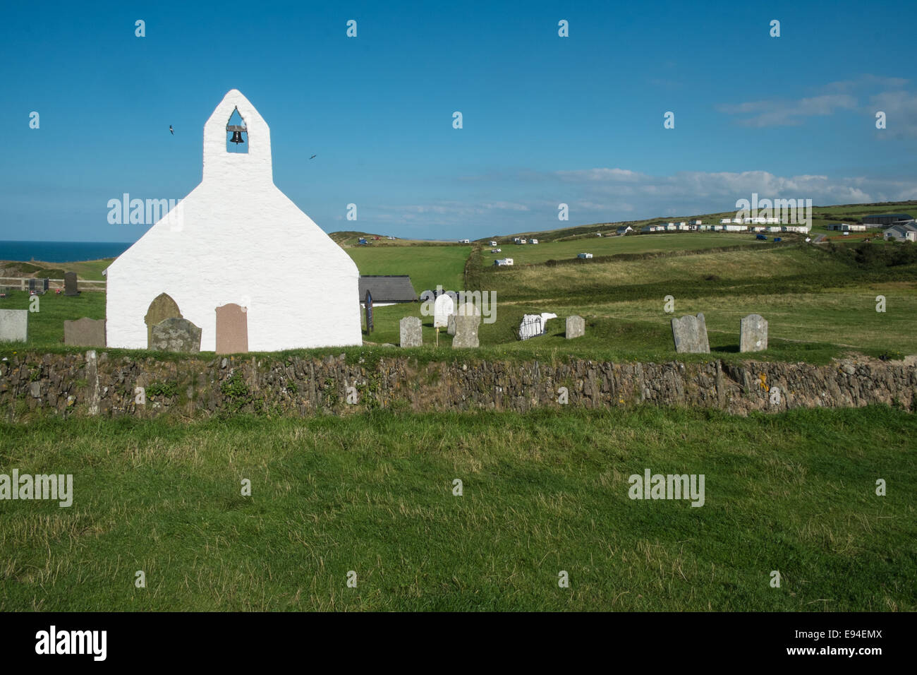Church of the Holy Cross Mwnt,Mwnt,Church at Mwnt,on coast above ...