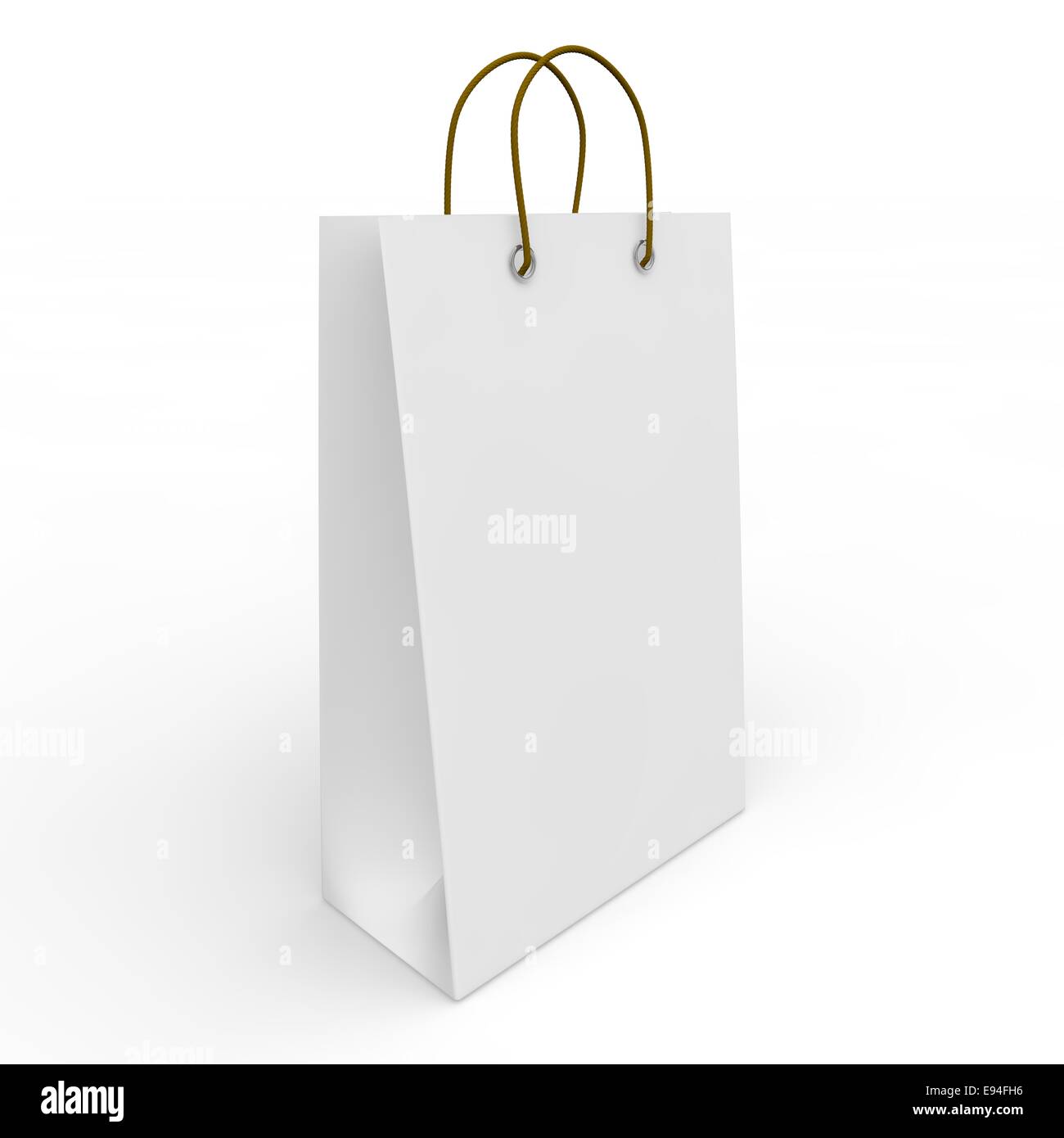 White empty bag for products and goods. Isolated background Stock Photo ...