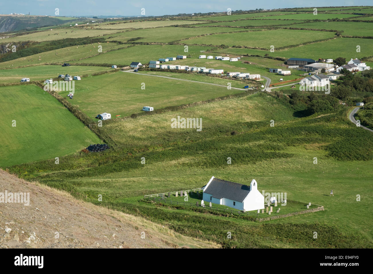 Church of the Holy Cross Mwnt,Mwnt,Church and Caravan Park at Mwnt ...