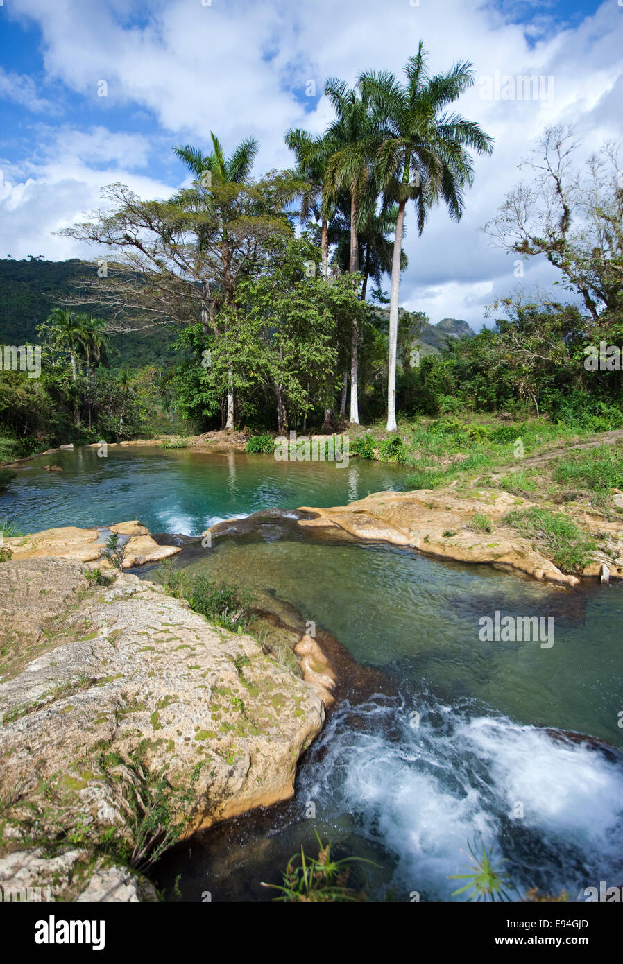 The river with stages in park of Soroa. Cuba Stock Photo - Alamy