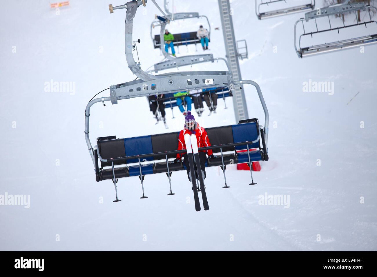 Ski falling hi-res stock photography and images - Alamy