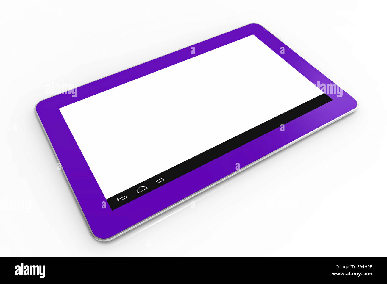 Pink tablet computer on white, 3d render, illustration Stock Photo - Alamy