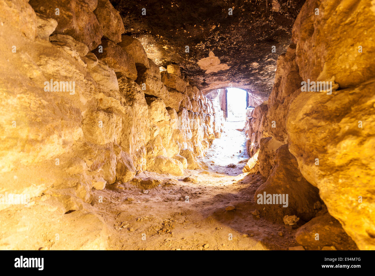 Israel. A passage in the ruins of Susya, an ancient Jewish town in the ...