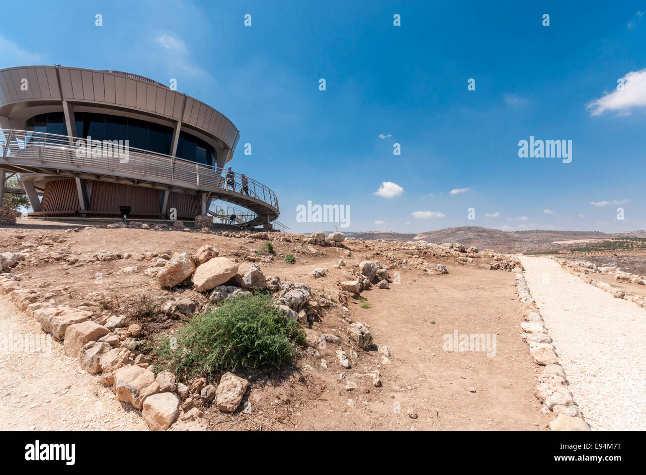 Israel. Shiloh Valley and the Observation tower on Shiloh Hill, the ...