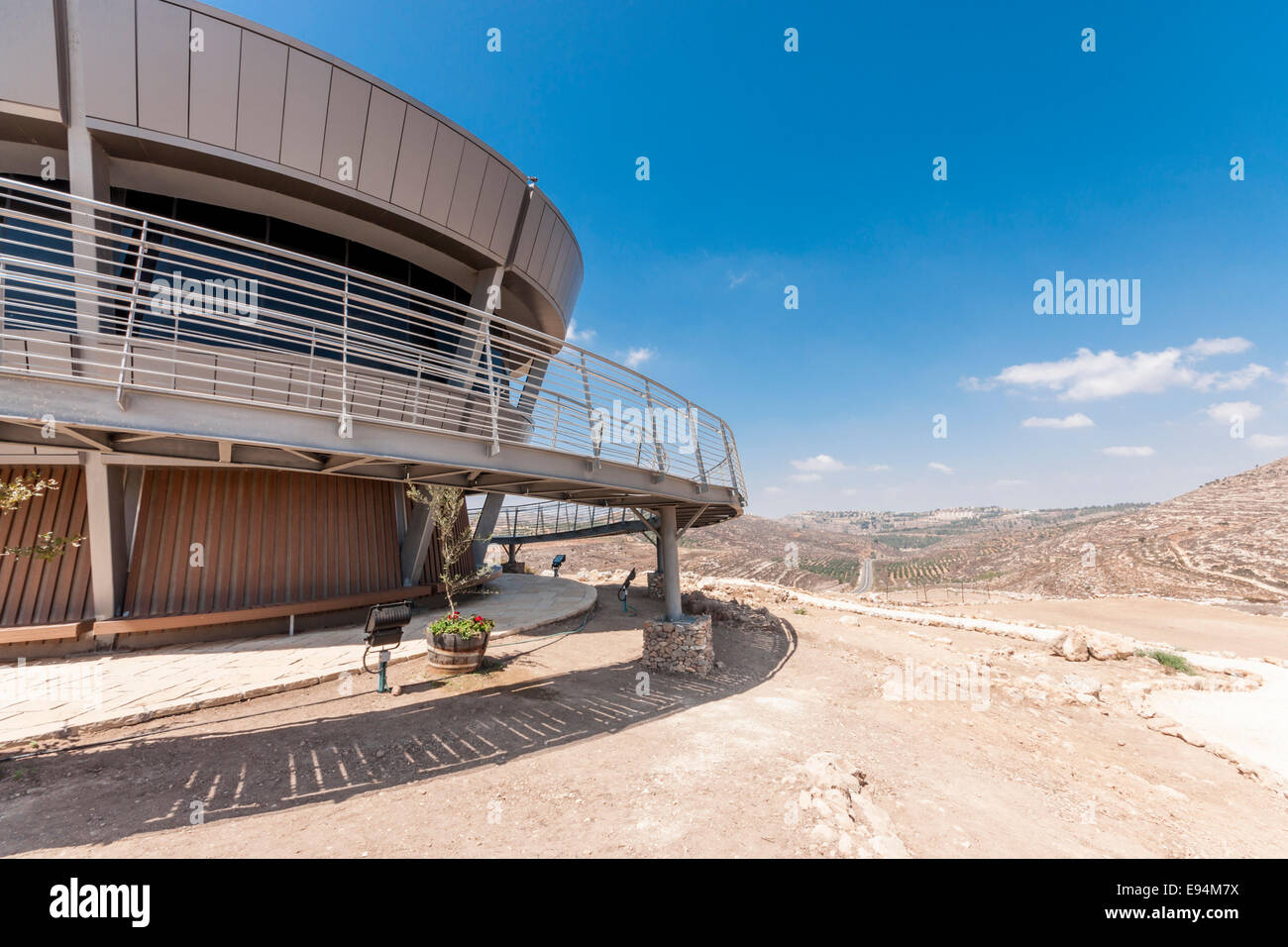 Israel. Shiloh Valley and the Observation tower on Shiloh Hill, the ...
