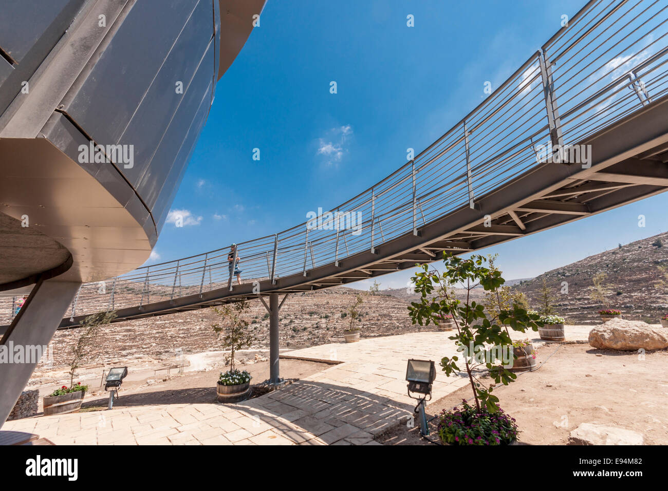 Israel. Shiloh Valley and the Observation tower on Shiloh Hill, the ...