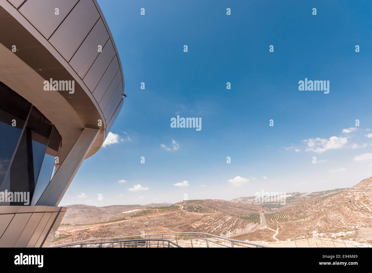 Israel. Shiloh Valley and the Observation tower on Shiloh Hill, the ...