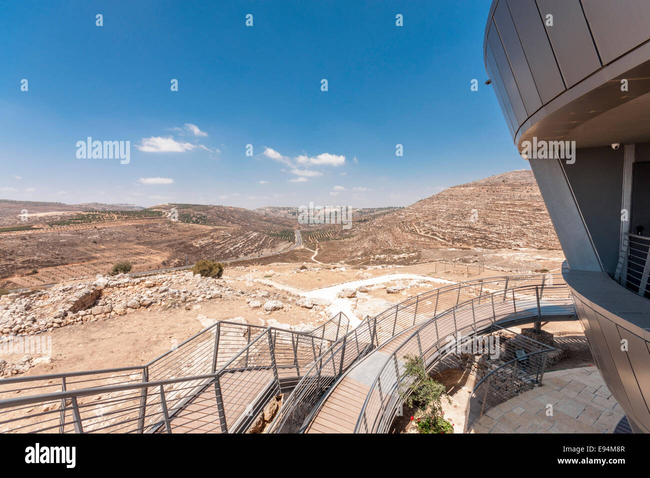 Israel. Shiloh Valley and the Observation tower on Shiloh Hill, the ...