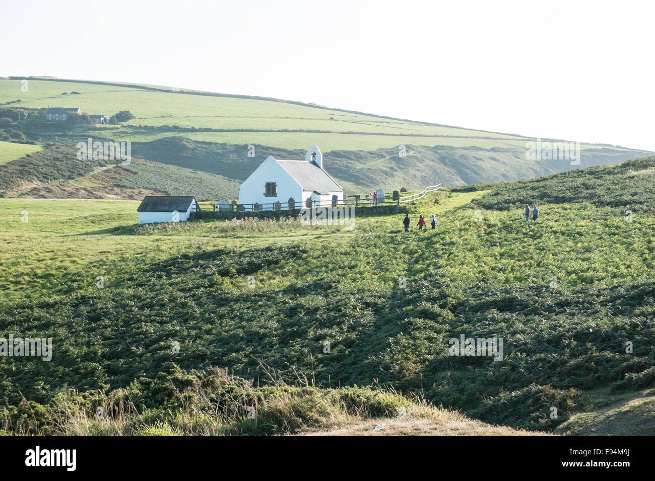 Church of the Holy Cross Mwnt,Mwnt,Church at Mwnt,on coast above ...