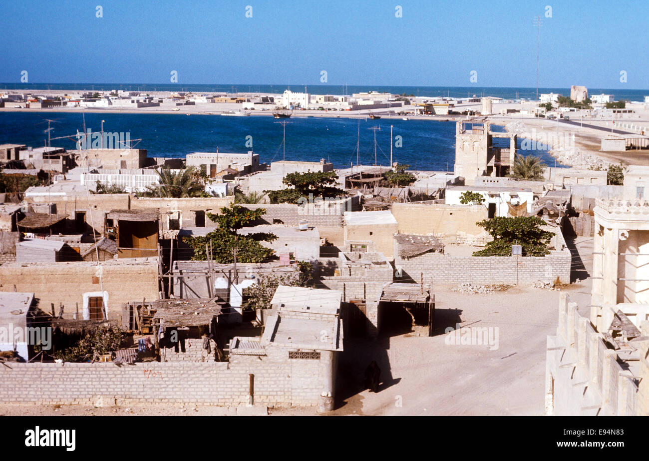 Umm al Quwain view of the bay from the old fort,1975, UAE Stock Photo ...