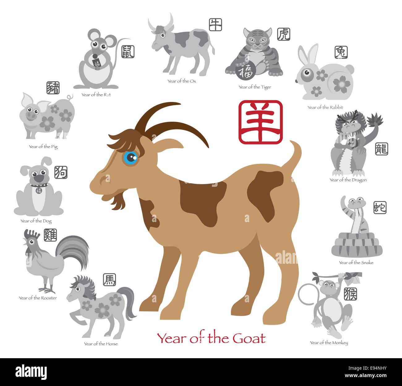 Chinese New Year Art Goat