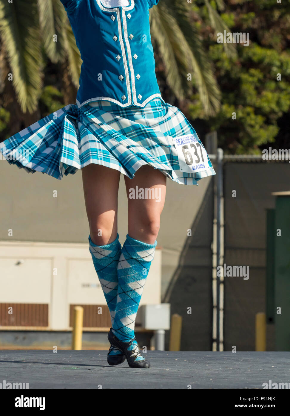 Scottish dancer performing a traditional highland dance routine Stock ...