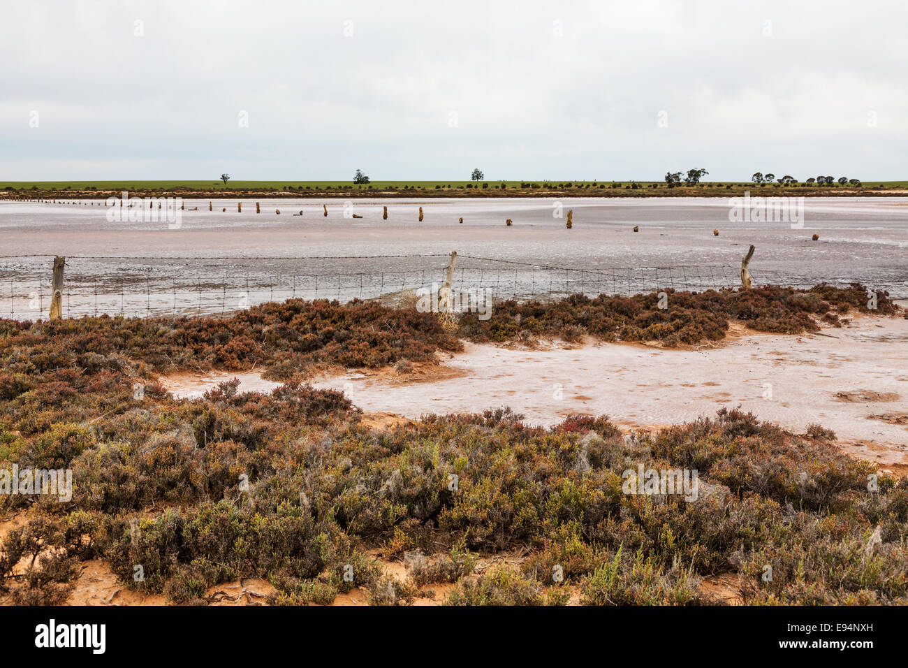 Lake Wahpool near the Victorian town of Sea Lake in Australia. An area ...