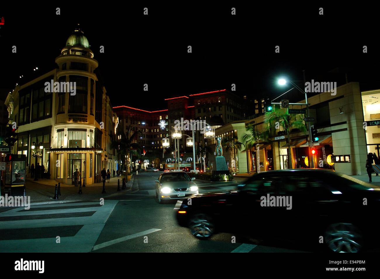 Beverly hills night street hi-res stock photography and images - Alamy