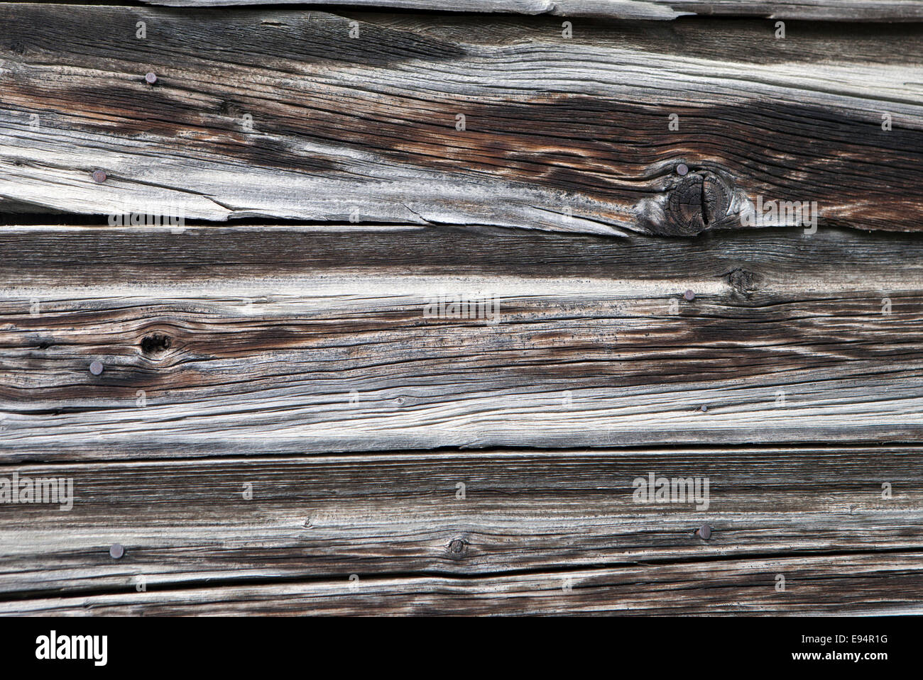 Weathered wooden siding on an old cabin with wood grain Stock Photo - Alamy
