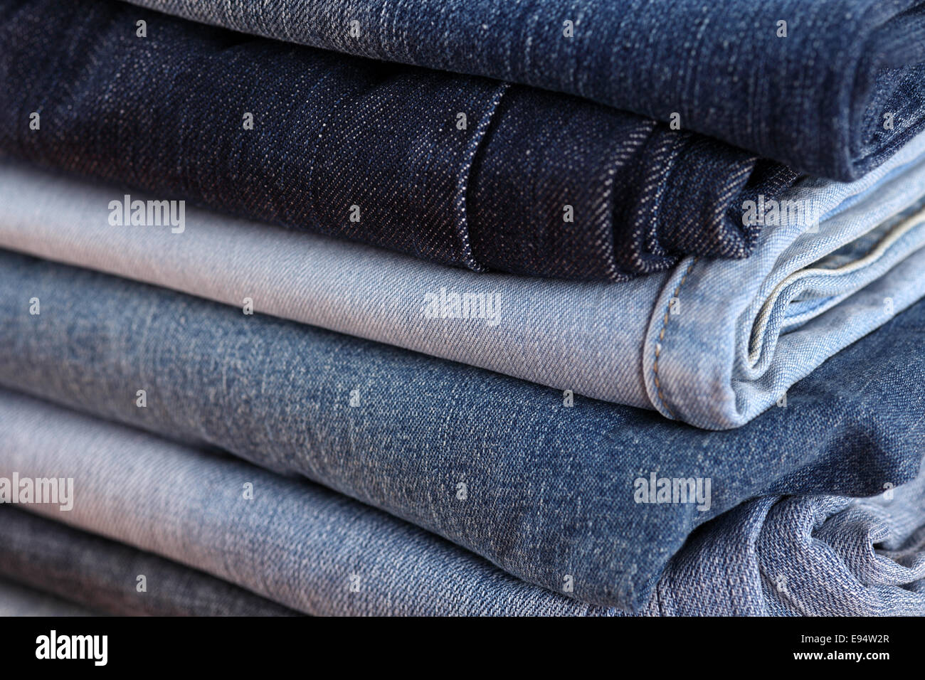 Stack of jeans Stock Photo - Alamy