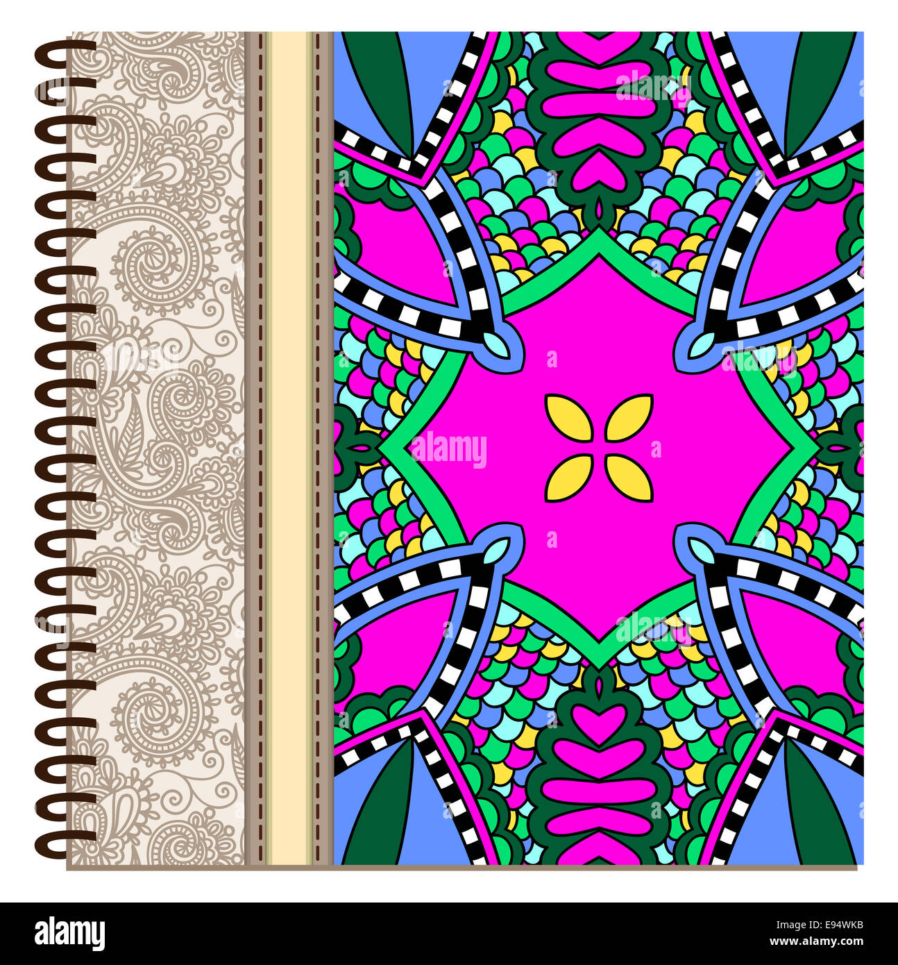 design of spiral ornamental notebook cover Stock Photo - Alamy