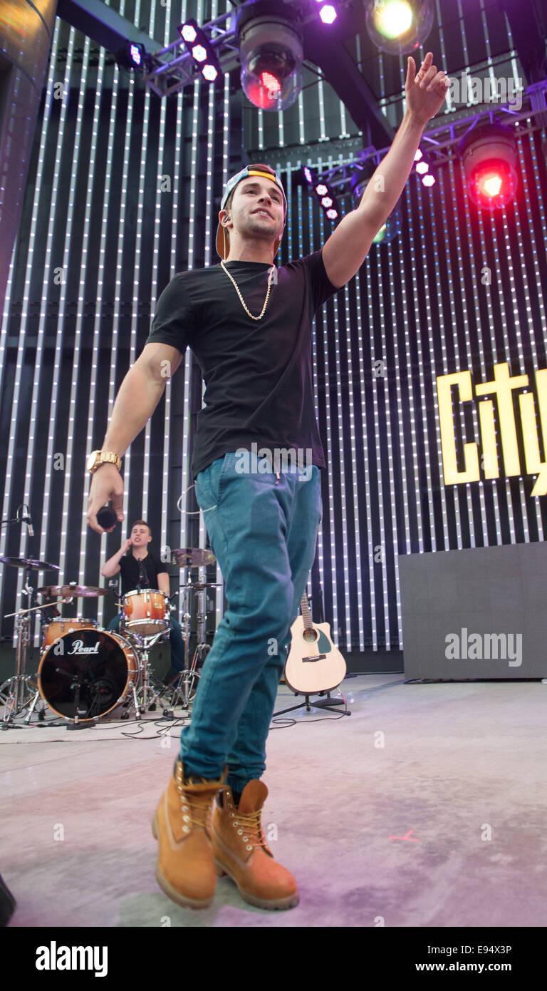 Jake Miller performs at Jason DeRulo's Universal CityWalk’s free Spring ...
