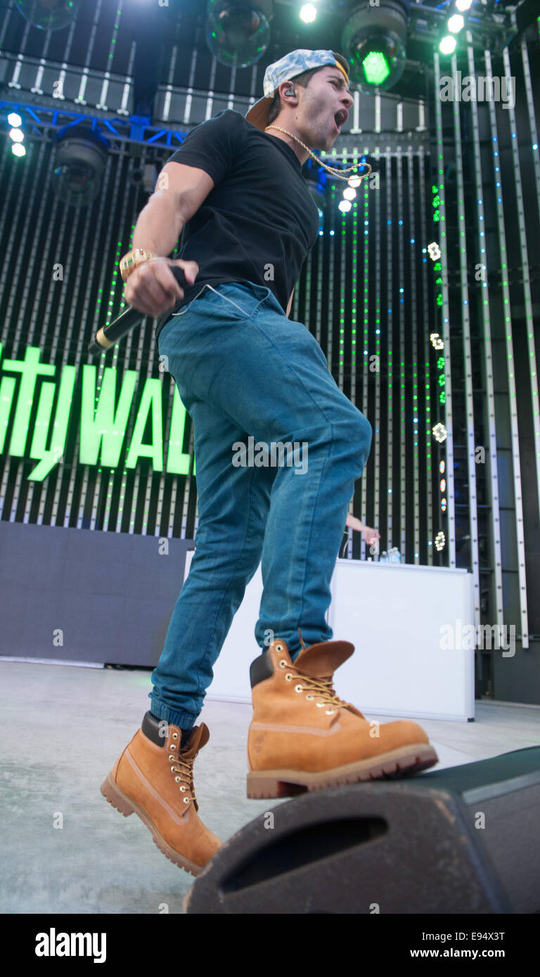Jake Miller performs at Jason DeRulo's Universal CityWalk’s free Spring ...