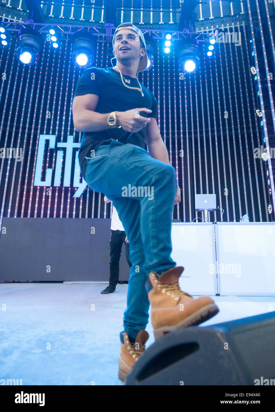 Jake Miller performs at Jason DeRulo's Universal CityWalk’s free Spring ...