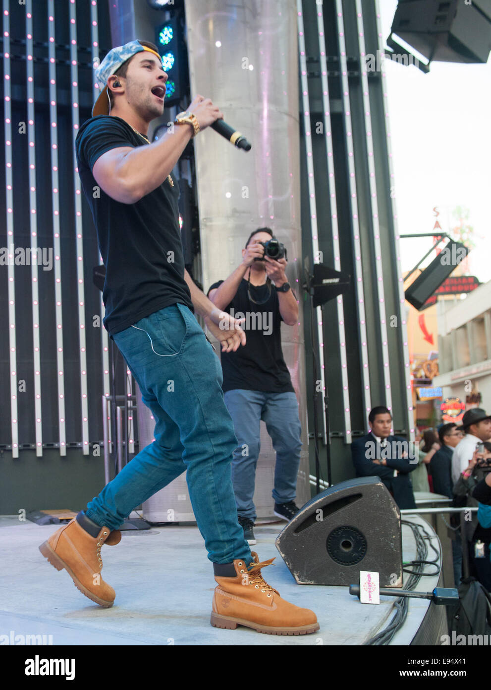 Jake Miller performs at Jason DeRulo's Universal CityWalk’s free Spring ...