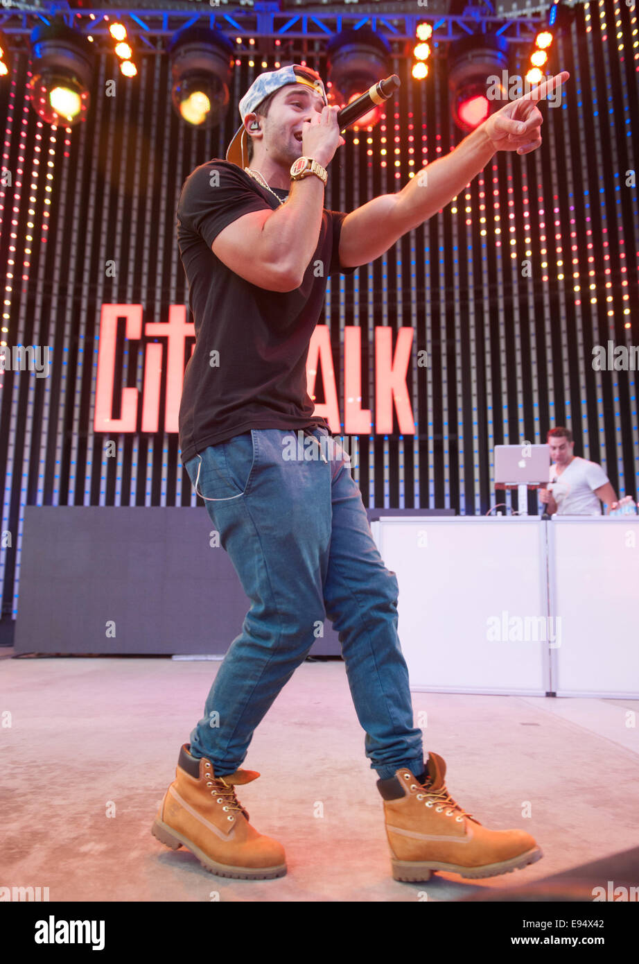 Jake Miller performs at Jason DeRulo's Universal CityWalk’s free Spring ...