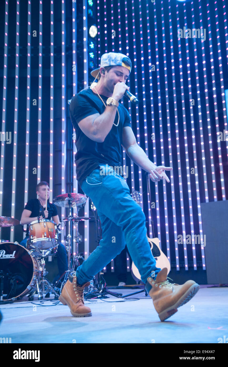 Jake Miller performs at Jason DeRulo's Universal CityWalk’s free Spring ...