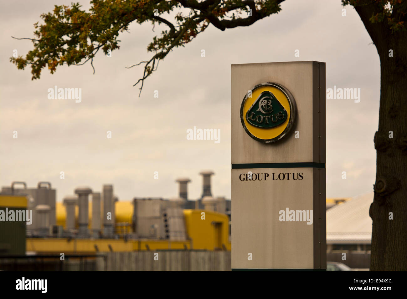 Group Lotus sign factory Hethel Norfolk England UK Stock Photo - Alamy