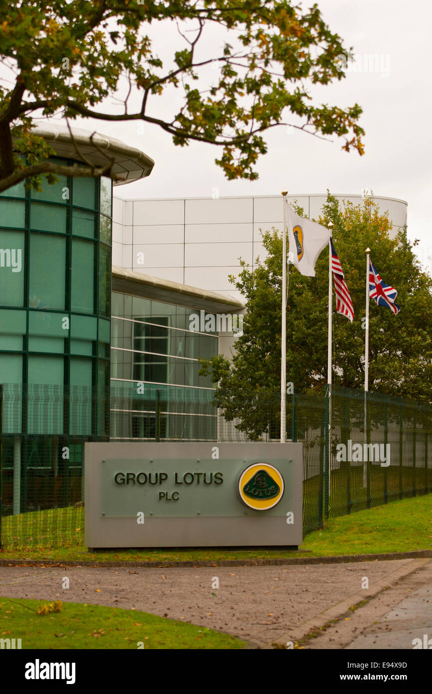 Group Lotus sign factory Hethel Norfolk England UK Stock Photo - Alamy