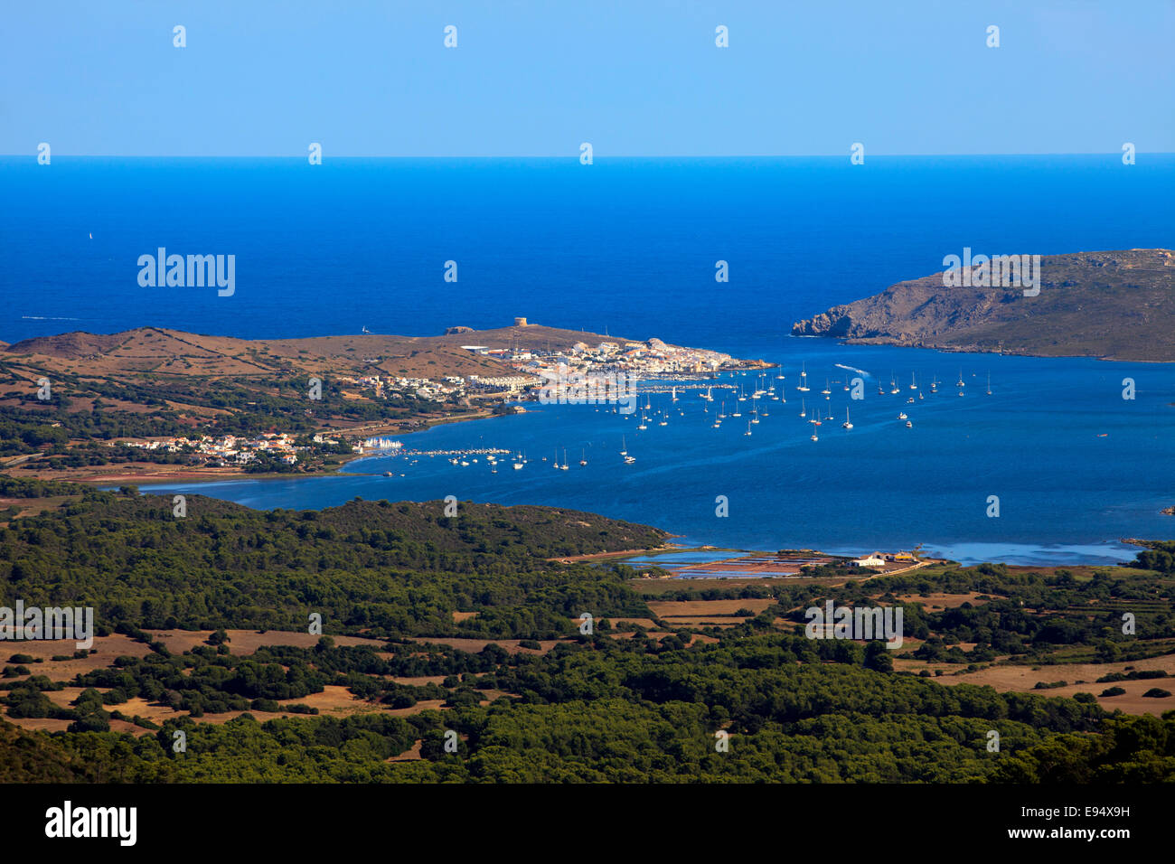 Panoramic view from summit of Mount Toro (El Toro), Es Mercadal ...