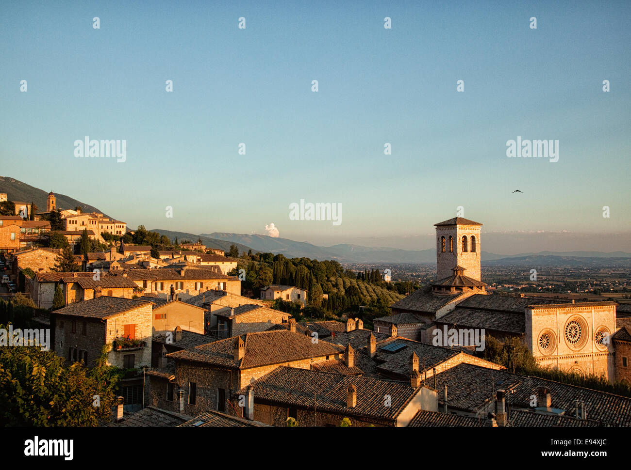 Panoramic view of Assisi. Italy Stock Photo - Alamy