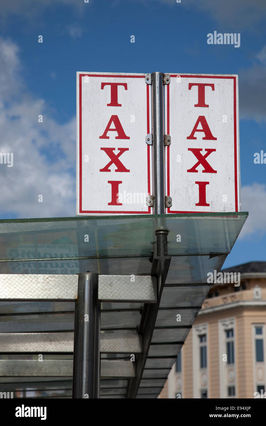 Taxi Sign in Cork, Ireland Stock Photo - Alamy