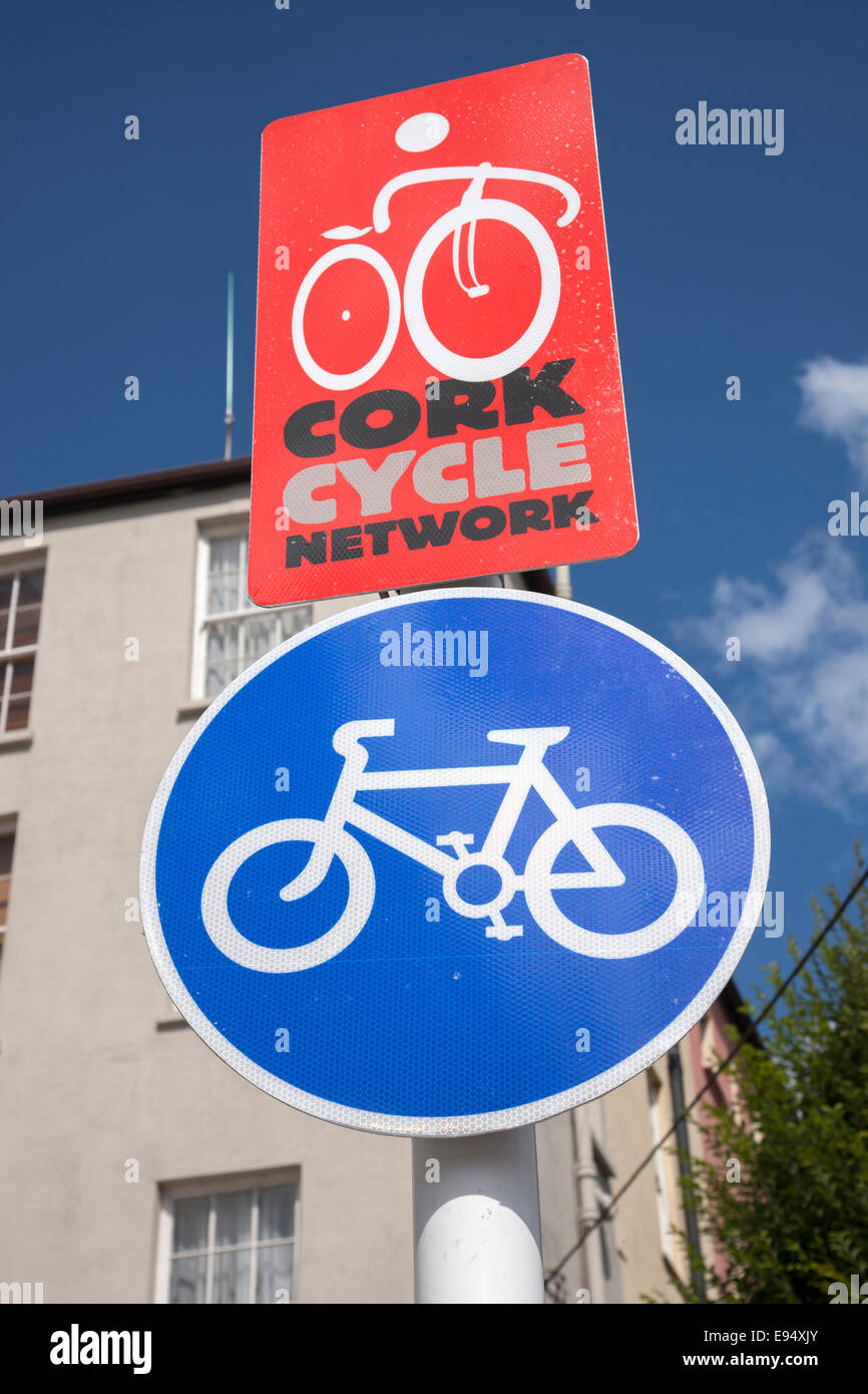 Cork Cycle Network Sign, Ireland Stock Photo - Alamy