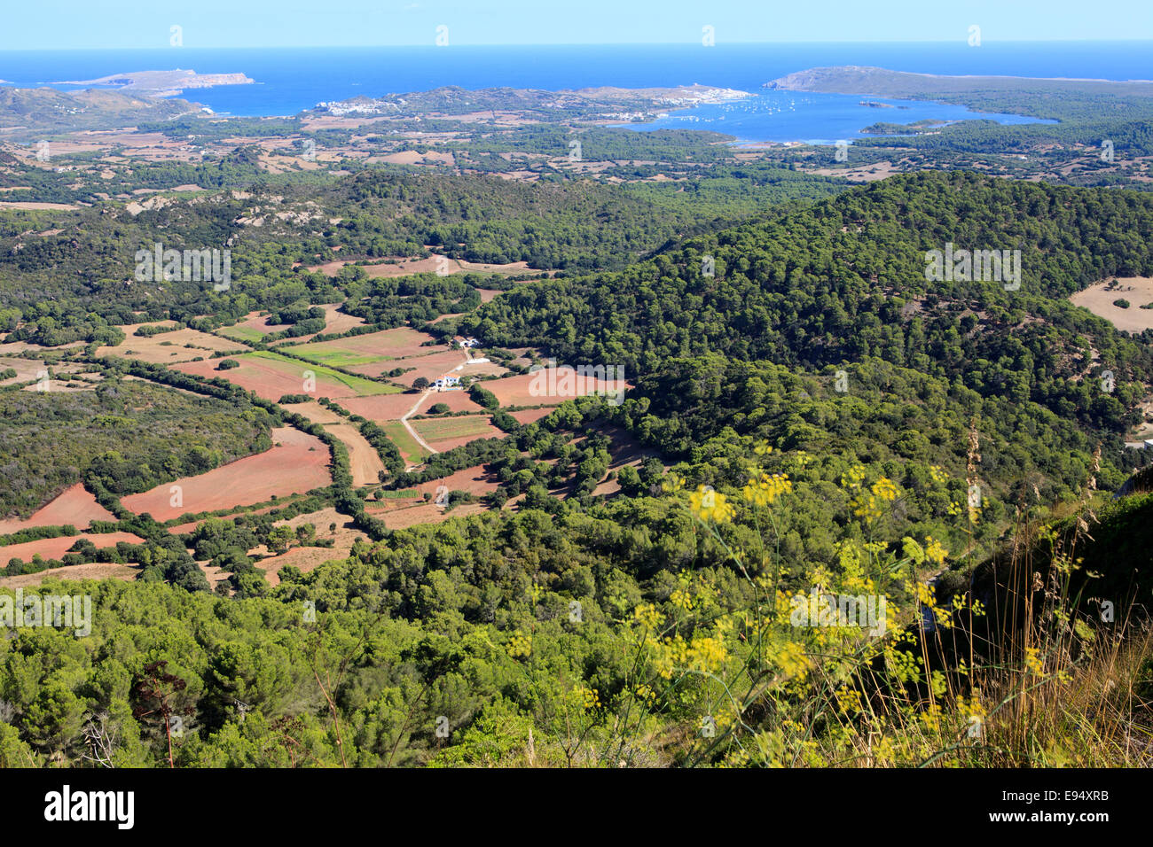 Panoramic view from summit of Mount Toro (El Toro), Es Mercadal ...