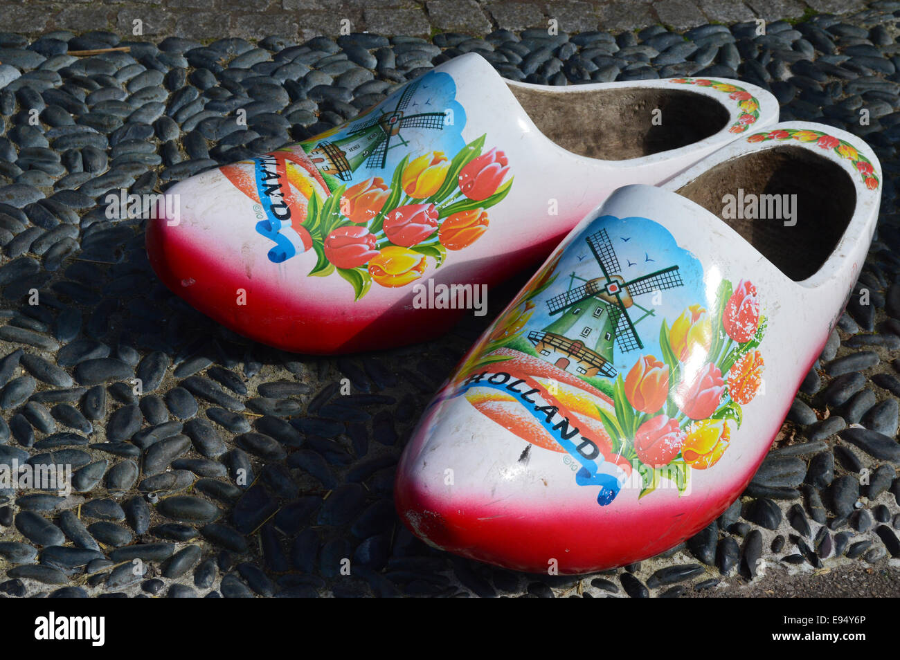 A Pair of Giant Clogs on Display at Keukenhof Garden Holland Stock ...
