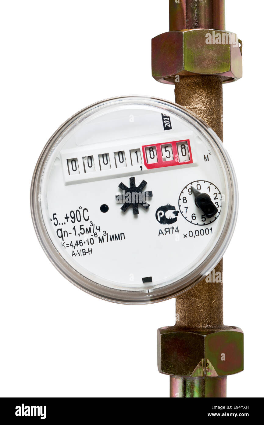 Water meter gauge Cut Out Stock Images & Pictures - Alamy