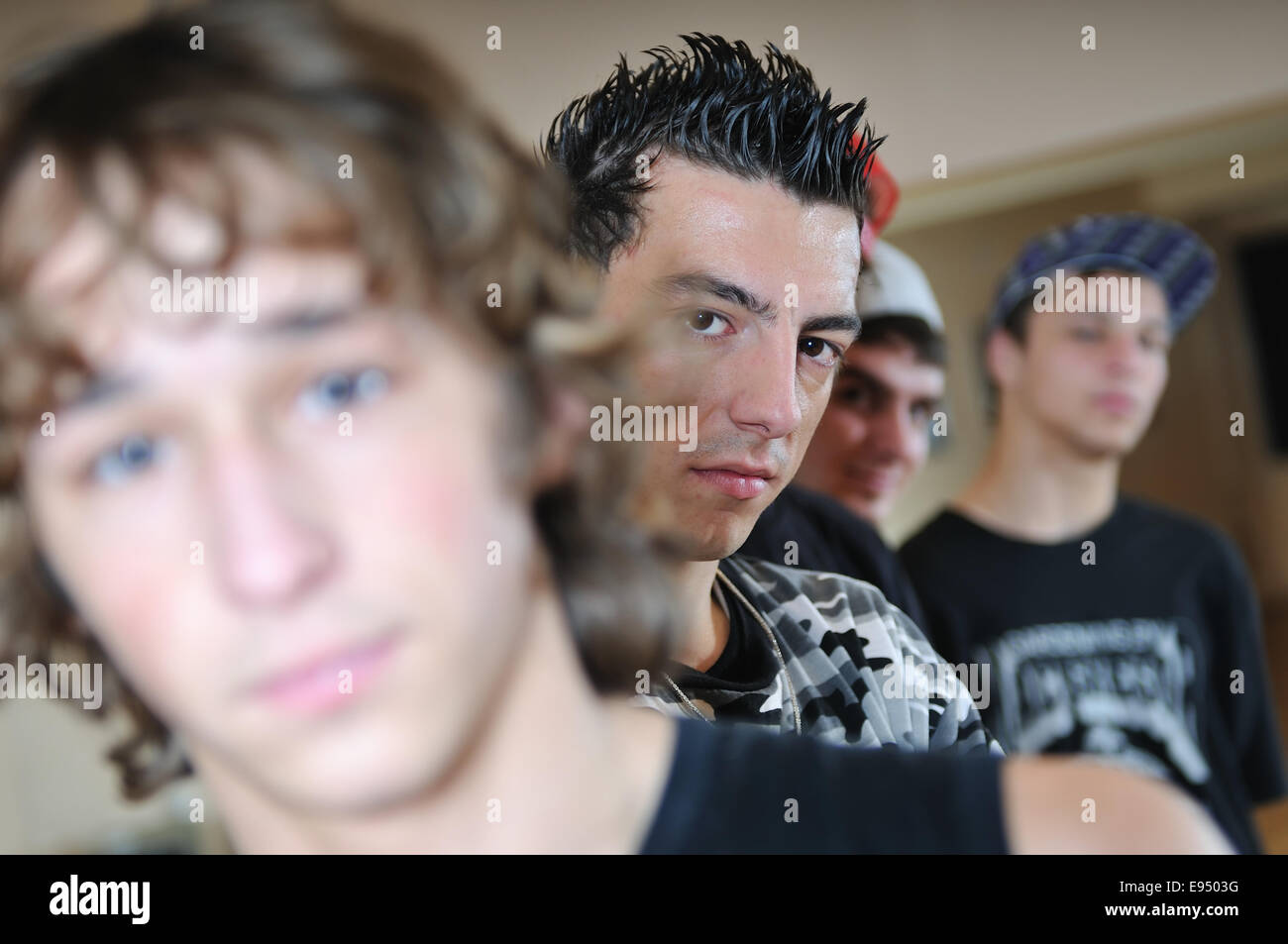 Diverse boys funny faces hi-res stock photography and images - Alamy