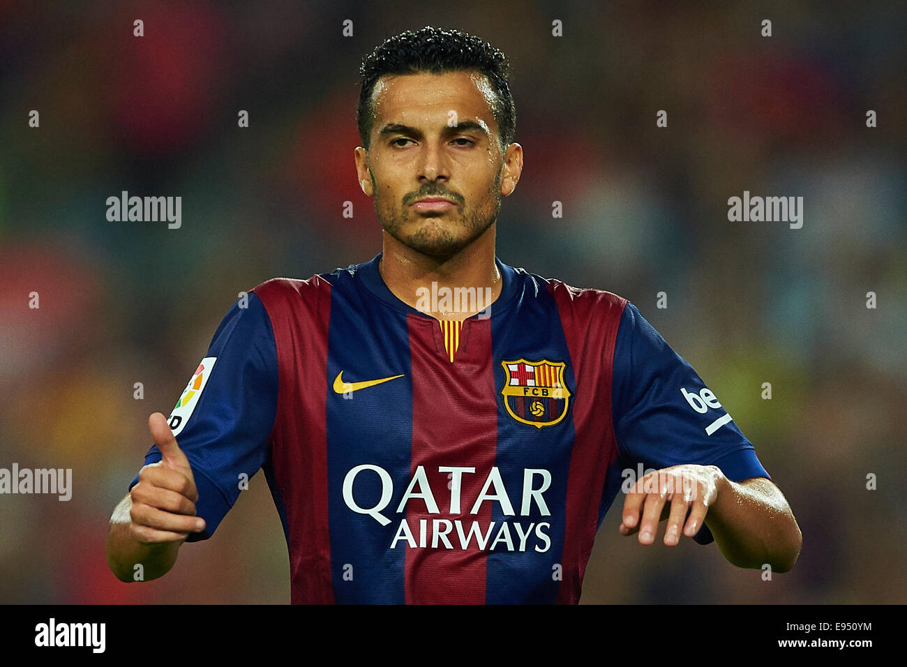 Pedro (FC Barcelona), during La Liga soccer match between FC Barcelona ...