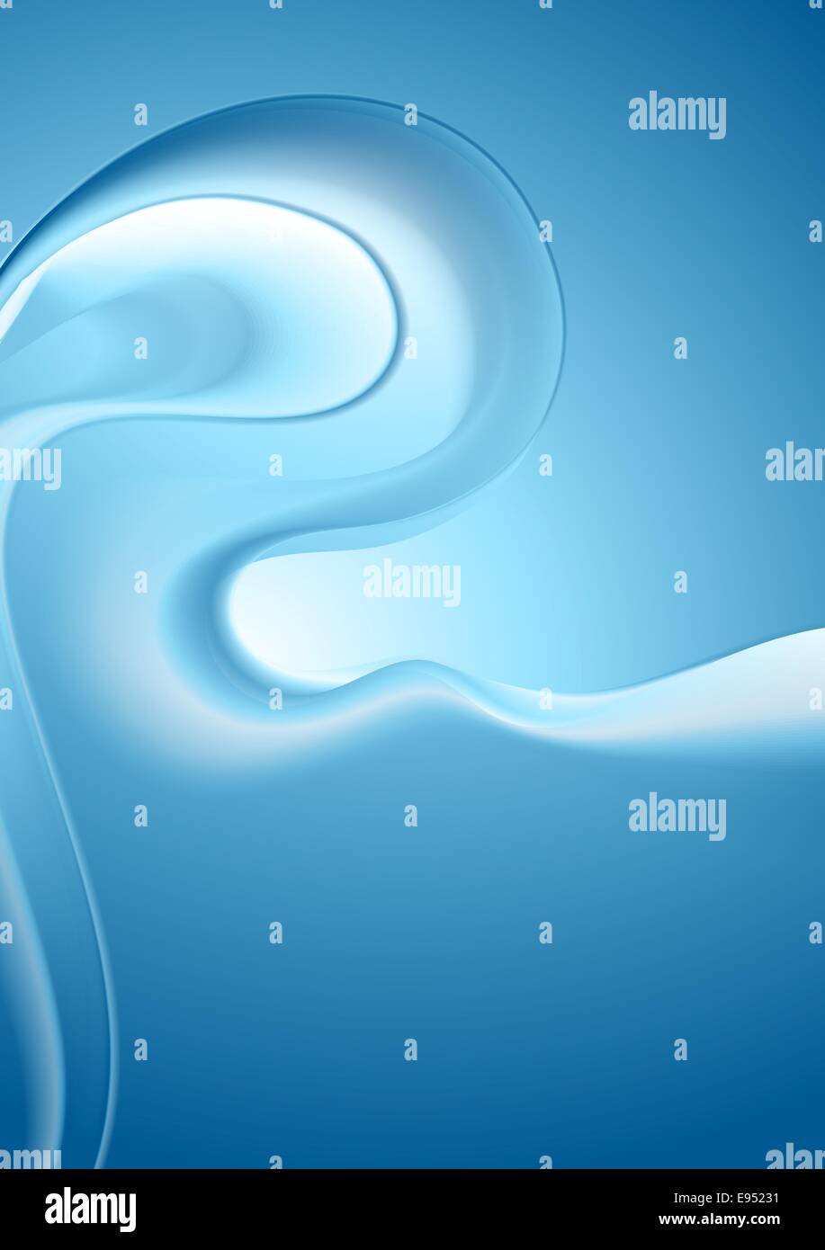 Bright smooth blue waves background. Vector design Stock Photo - Alamy