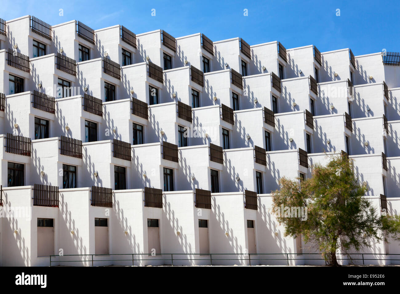 Hotel architecture, Cala San Vicente, Majorca, Balearic Islands, Spain ...
