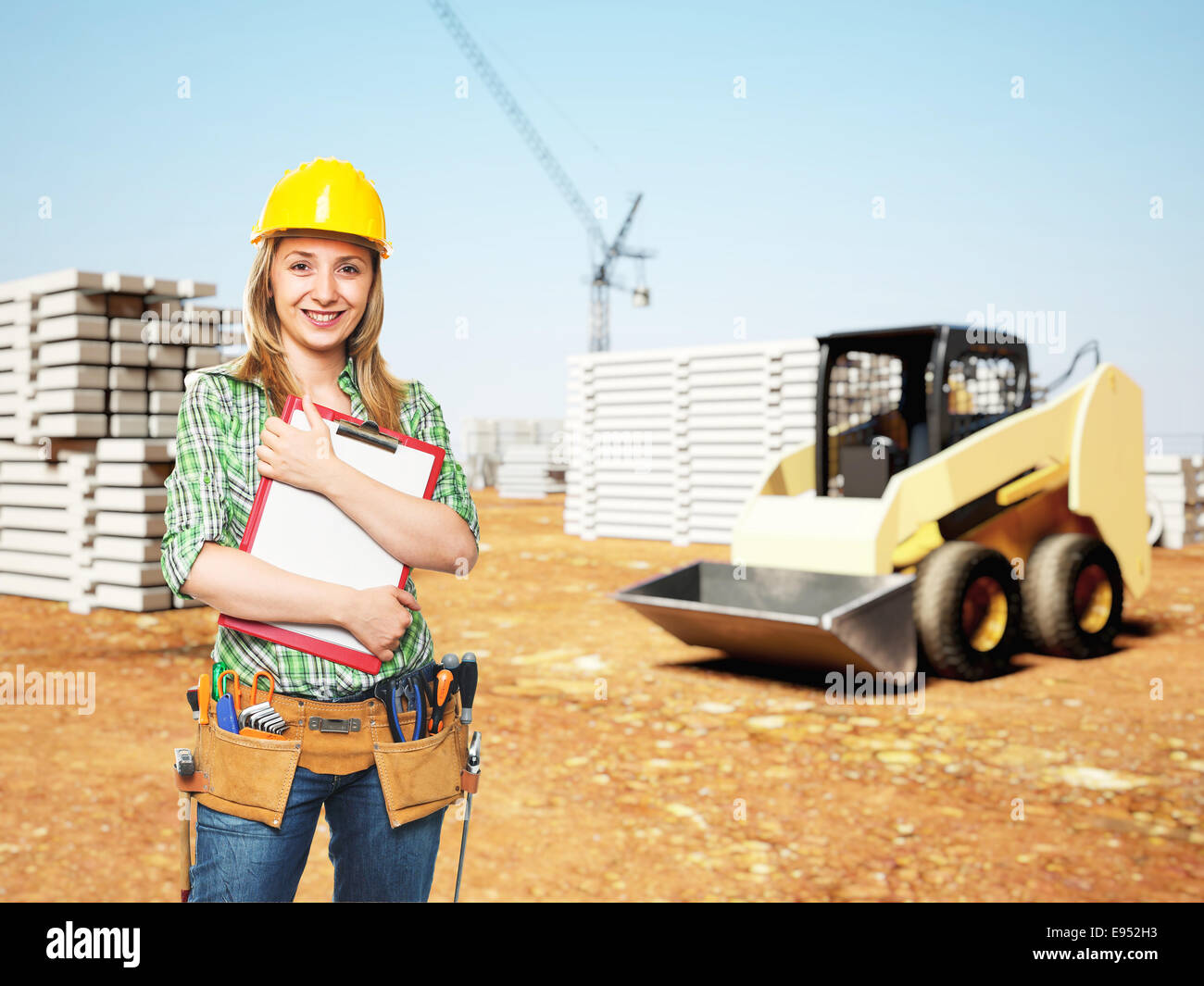 Construction woman helmet hi-res stock photography and images - Alamy