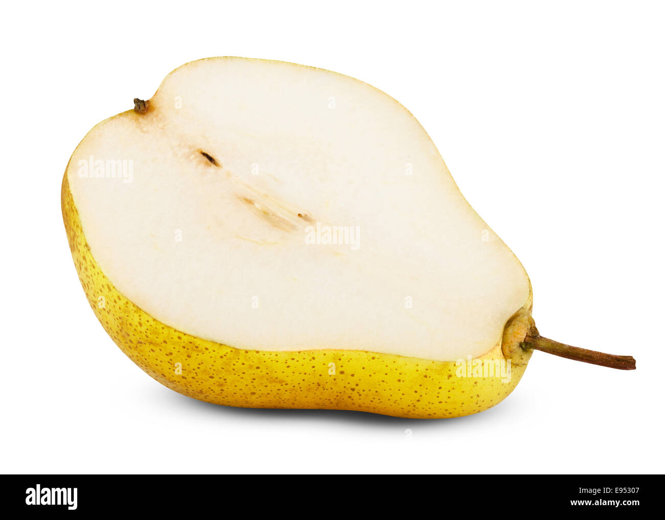Half of pear isolated on white background. Clipping Path Stock Photo ...
