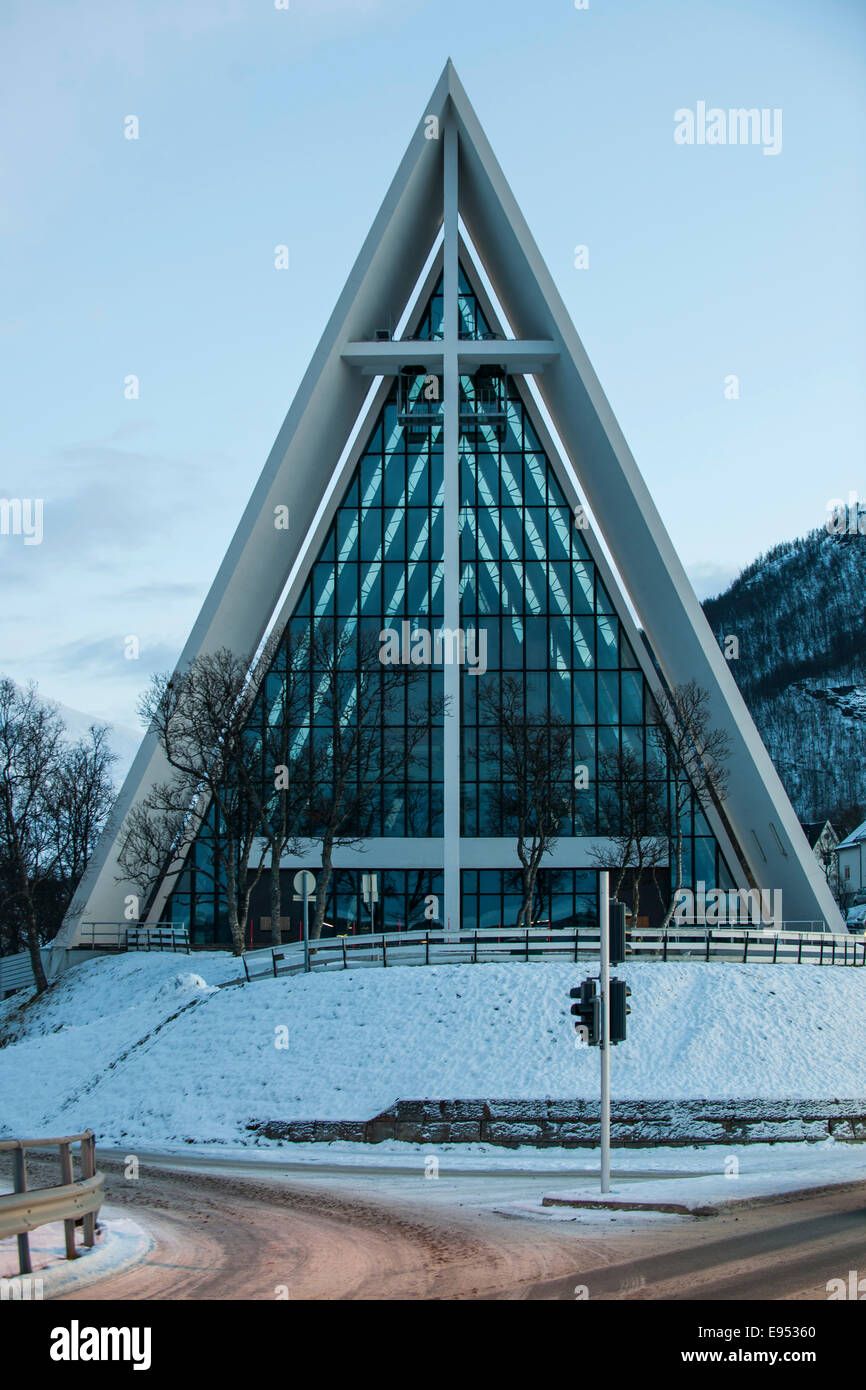Arctic Cathedral, architect Jan Inge Hovig, Tromso, Troms, Norway Stock ...